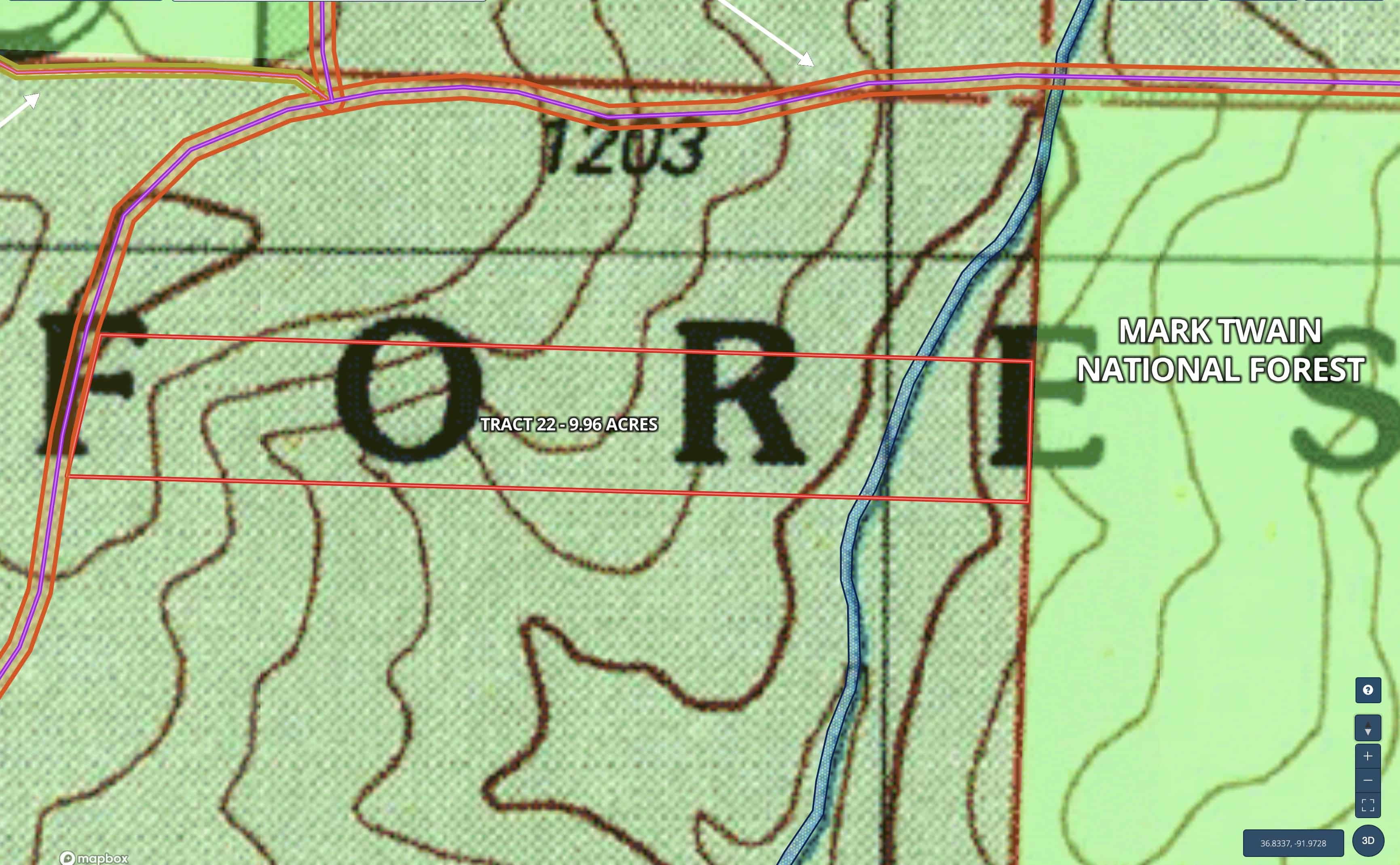 Tract 22 at The Devil’s Backbone Project – 9.96 acres ON the National ...